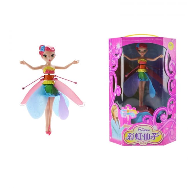 Flutterfly Deluxe Light Up Rainbow Flying Fairy Doll | Princess Dress World