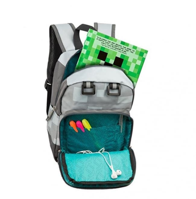 Minecraft Miner Kids School Backpack Grey | Princess Dress World